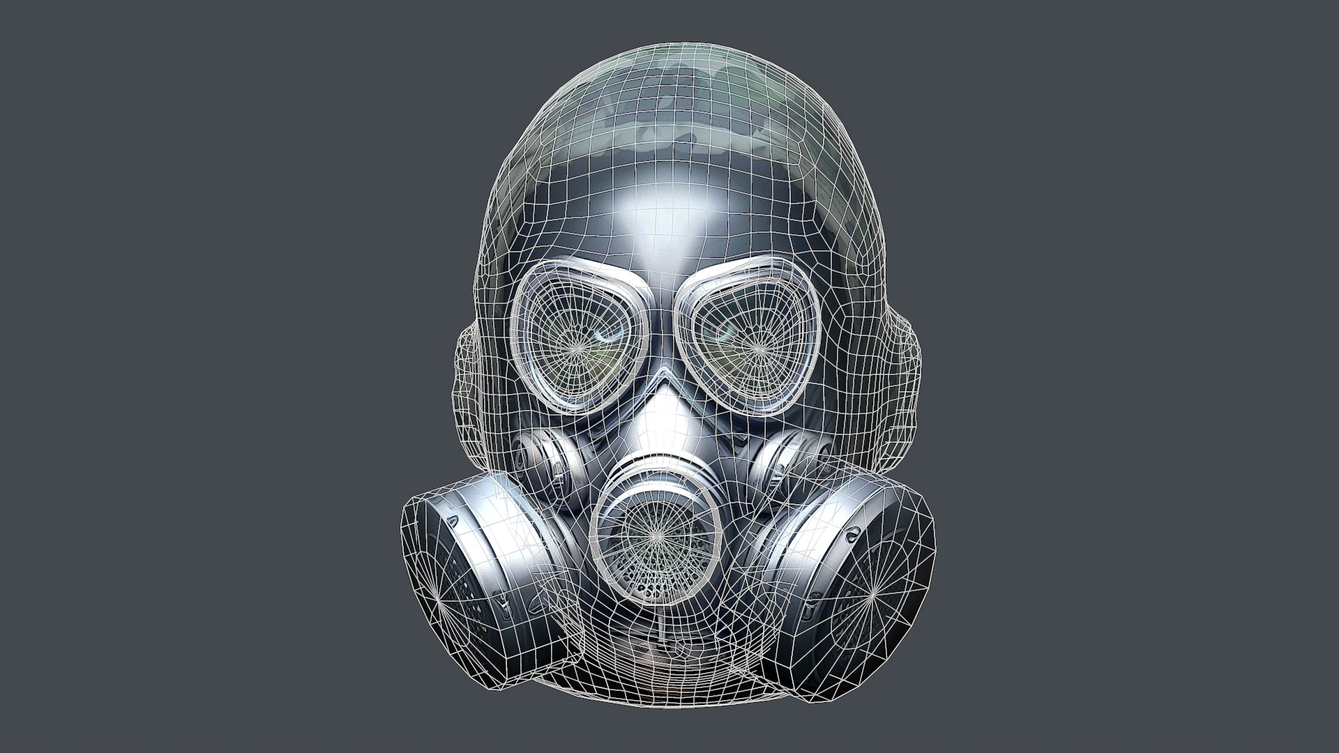 Gas Mask Protection Futuristic Isolated Equipment Model - TurboSquid ...