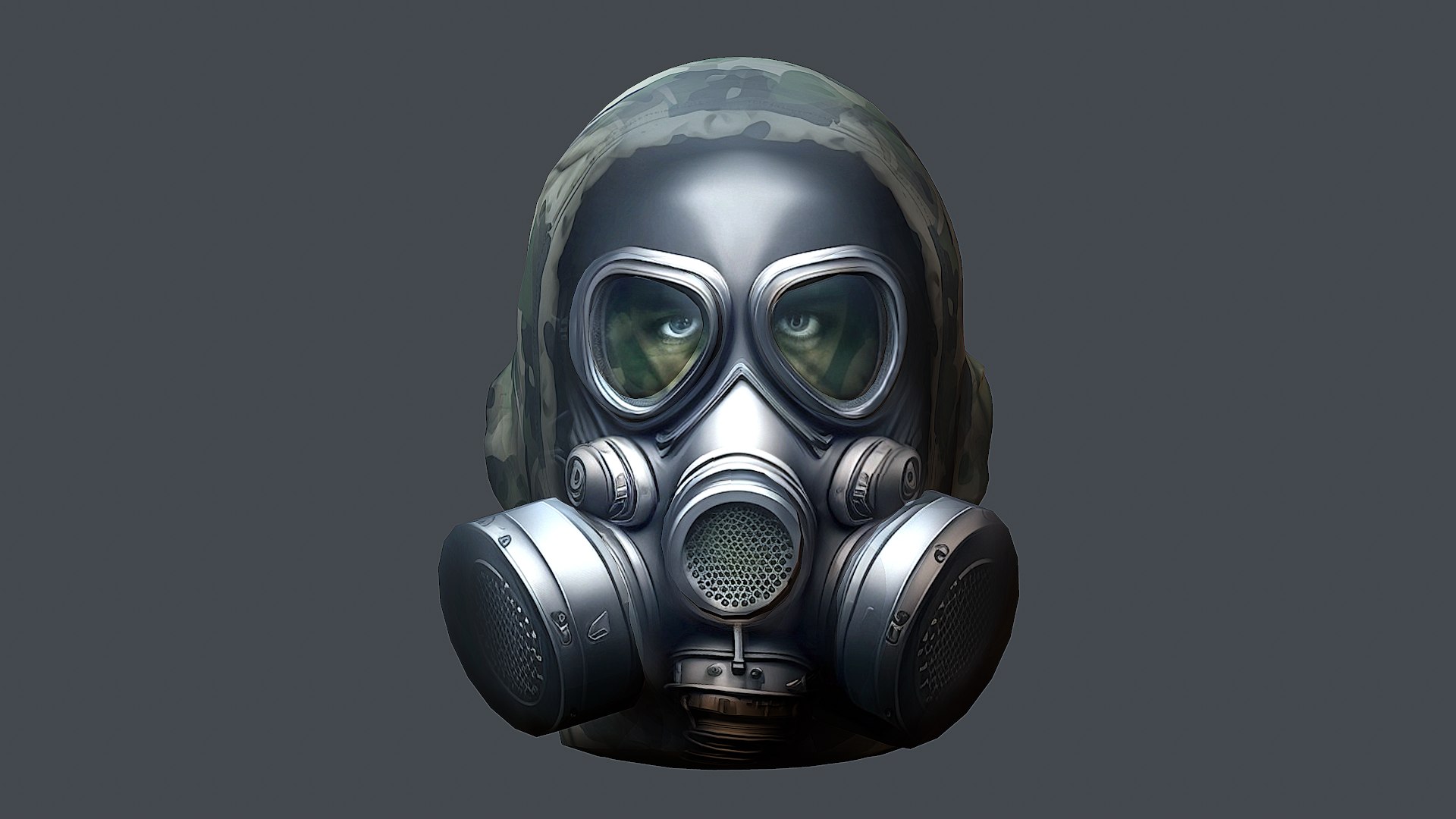 Gas Mask Protection Futuristic Isolated Equipment Model - TurboSquid ...