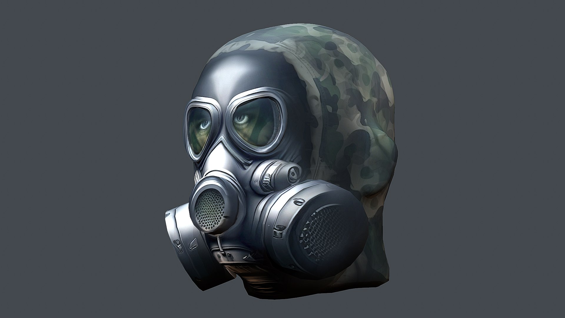 Gas Mask Protection Futuristic Isolated Equipment Model - TurboSquid ...