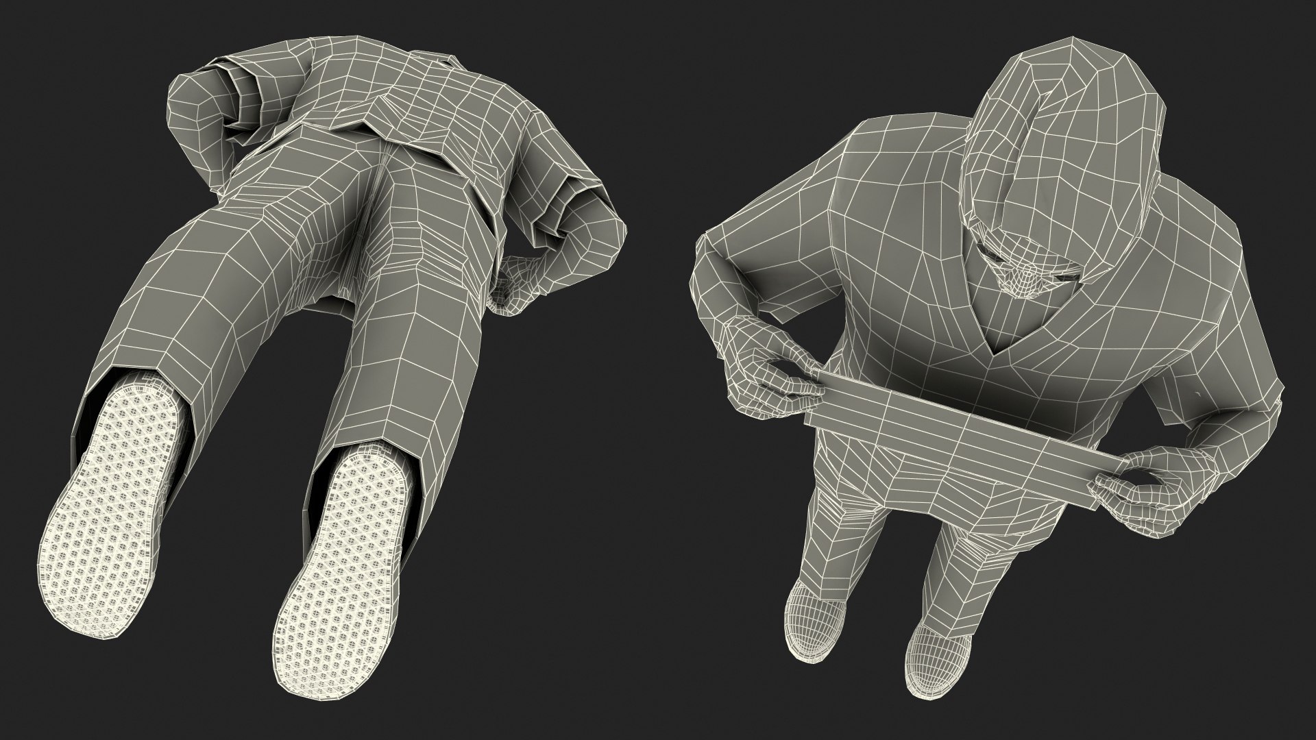 3D Model Asian Prisoner Blue Uniform With Mugshot Sign - TurboSquid 2363106