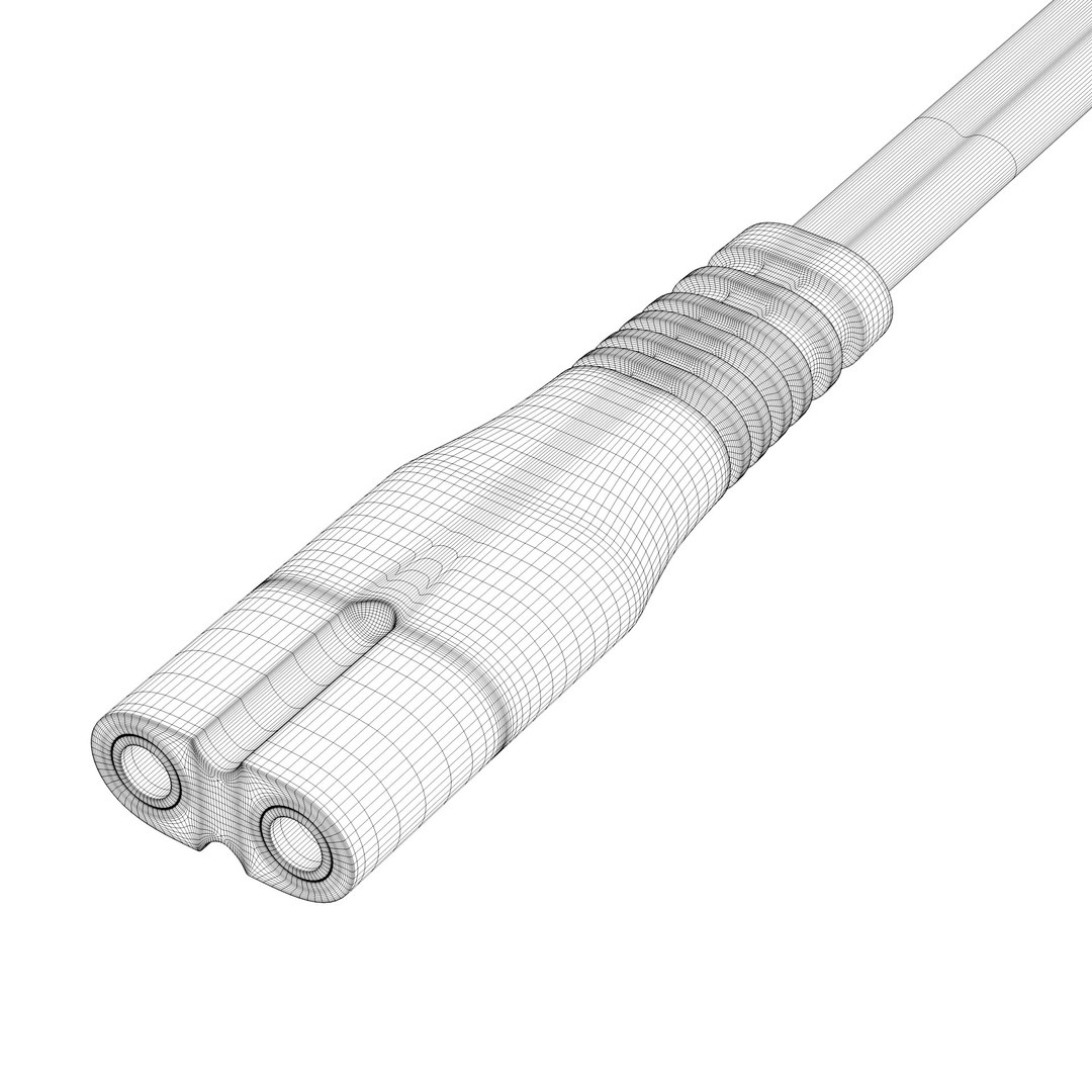 3D Closeup Power Cord Model - TurboSquid 1660746