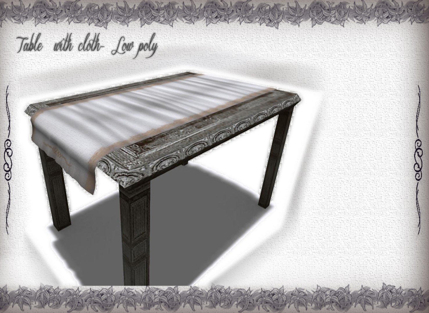 Wooden Table Obj