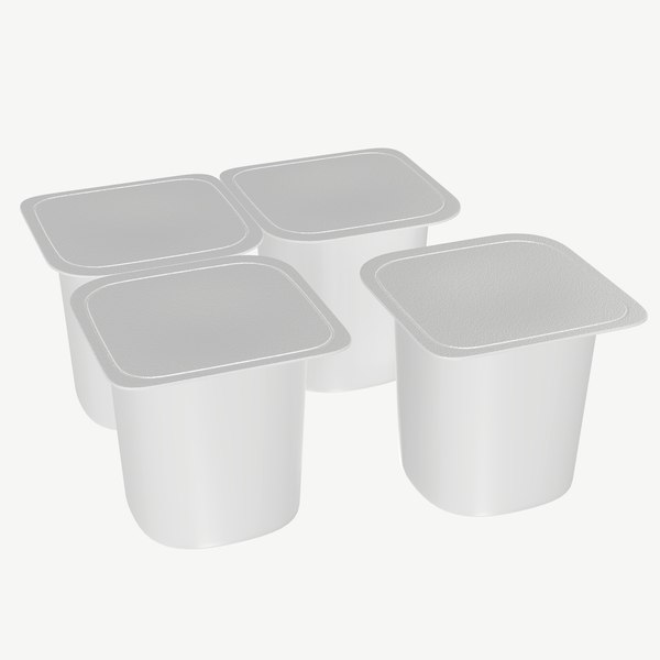 modelo 3d paquete pequeño de yogur por separado - TurboSquid 1373429