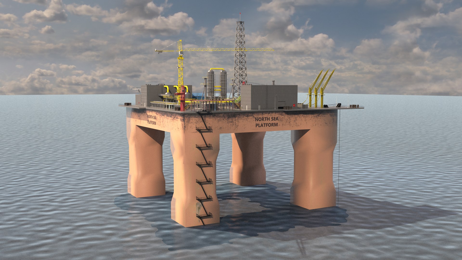 Oil Rig 3D Model - TurboSquid 1706730