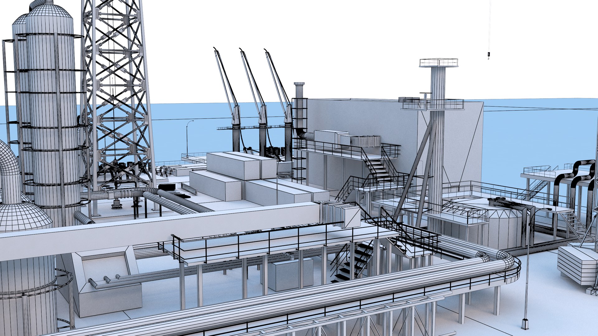 Oil Rig 3D Model - TurboSquid 1706730