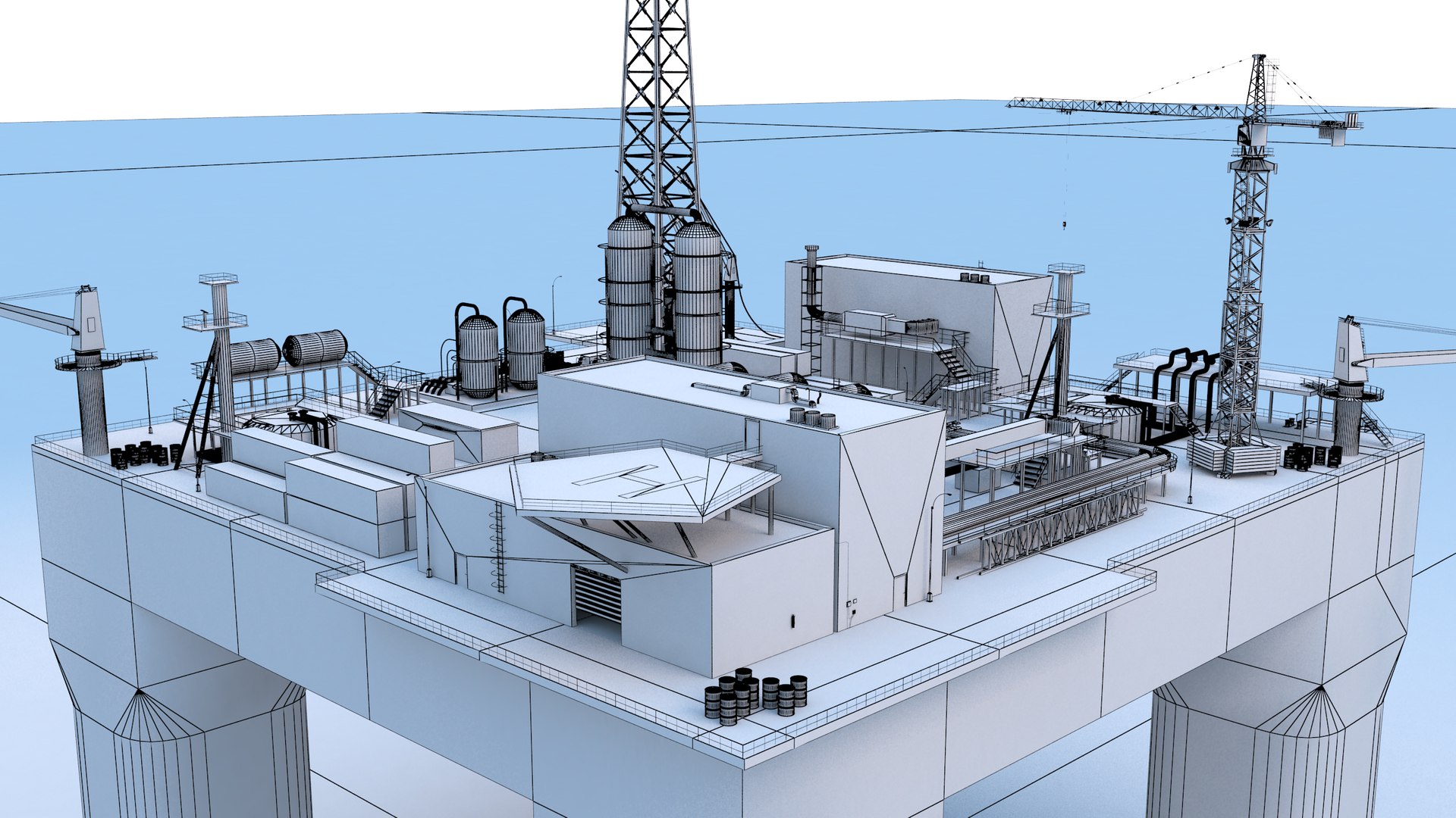 Oil Rig 3D Model - TurboSquid 1706730