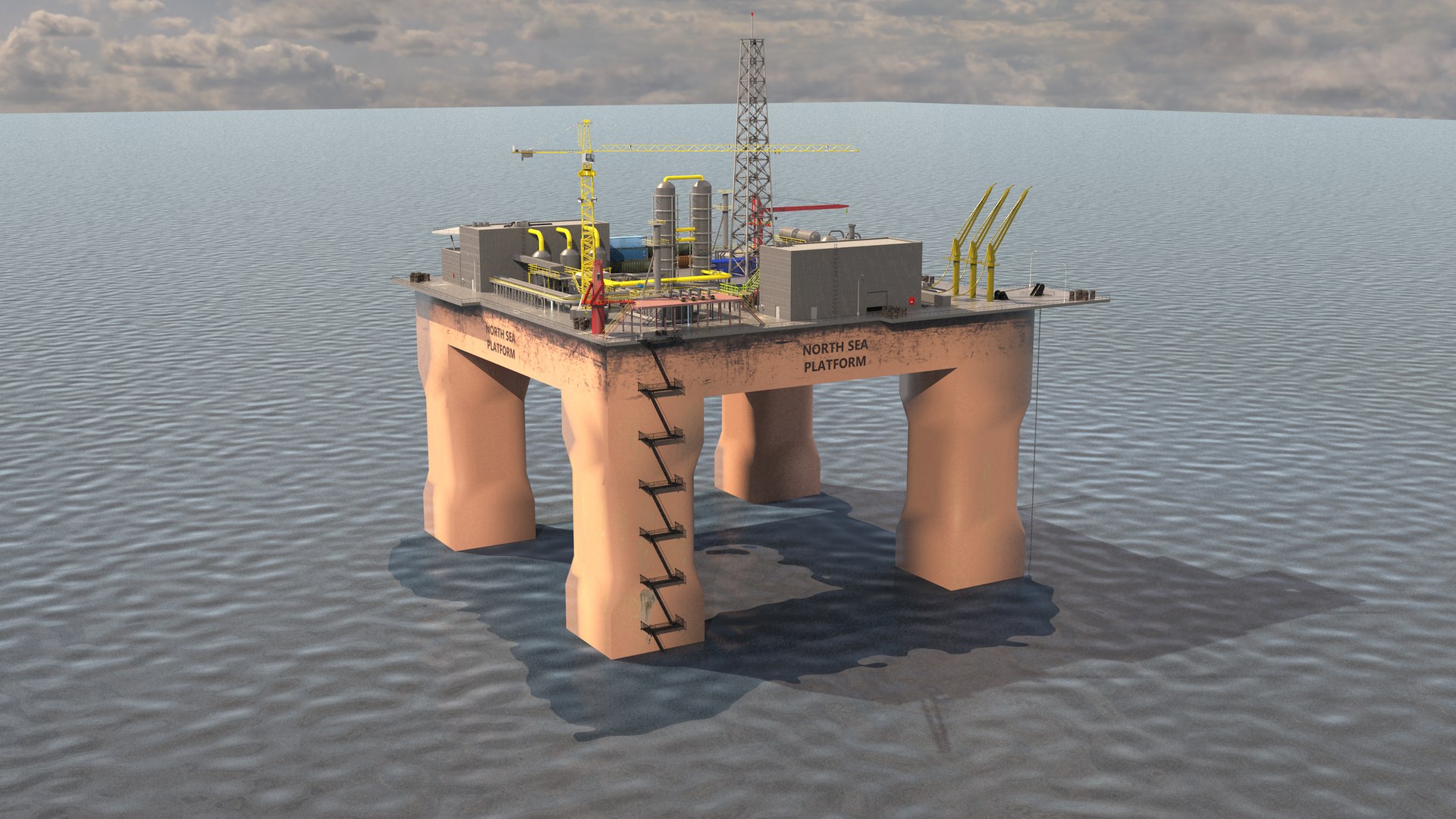 Oil Rig 3D Model - TurboSquid 1706730