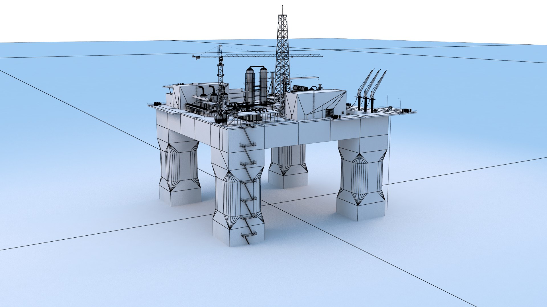 Oil Rig 3D Model - TurboSquid 1706730