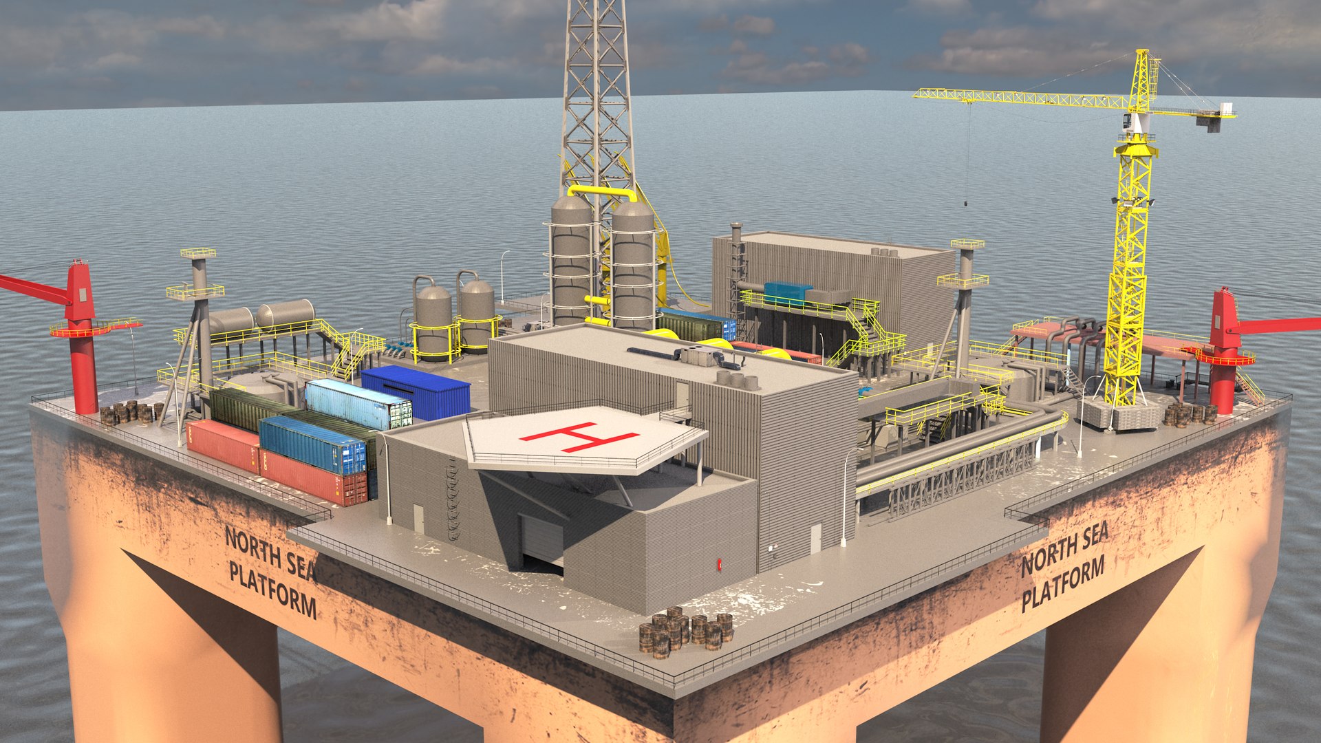 Oil Rig 3D Model - TurboSquid 1706730