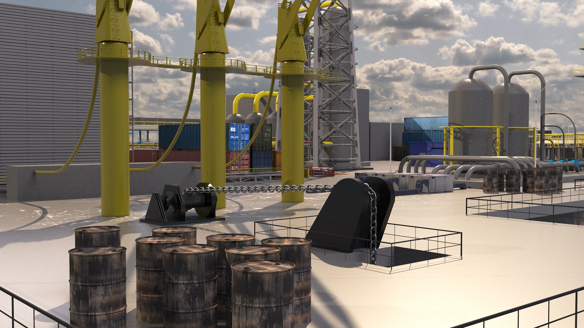 Oil Rig 3D Model - TurboSquid 1706730