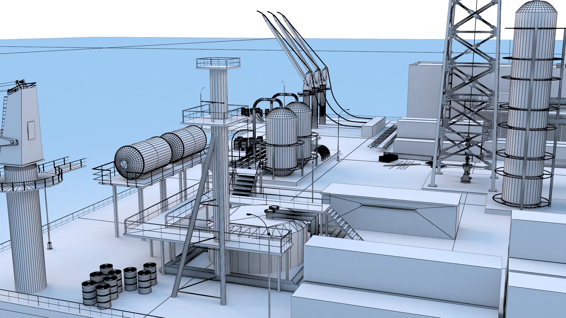 Oil Rig 3D Model - TurboSquid 1706730