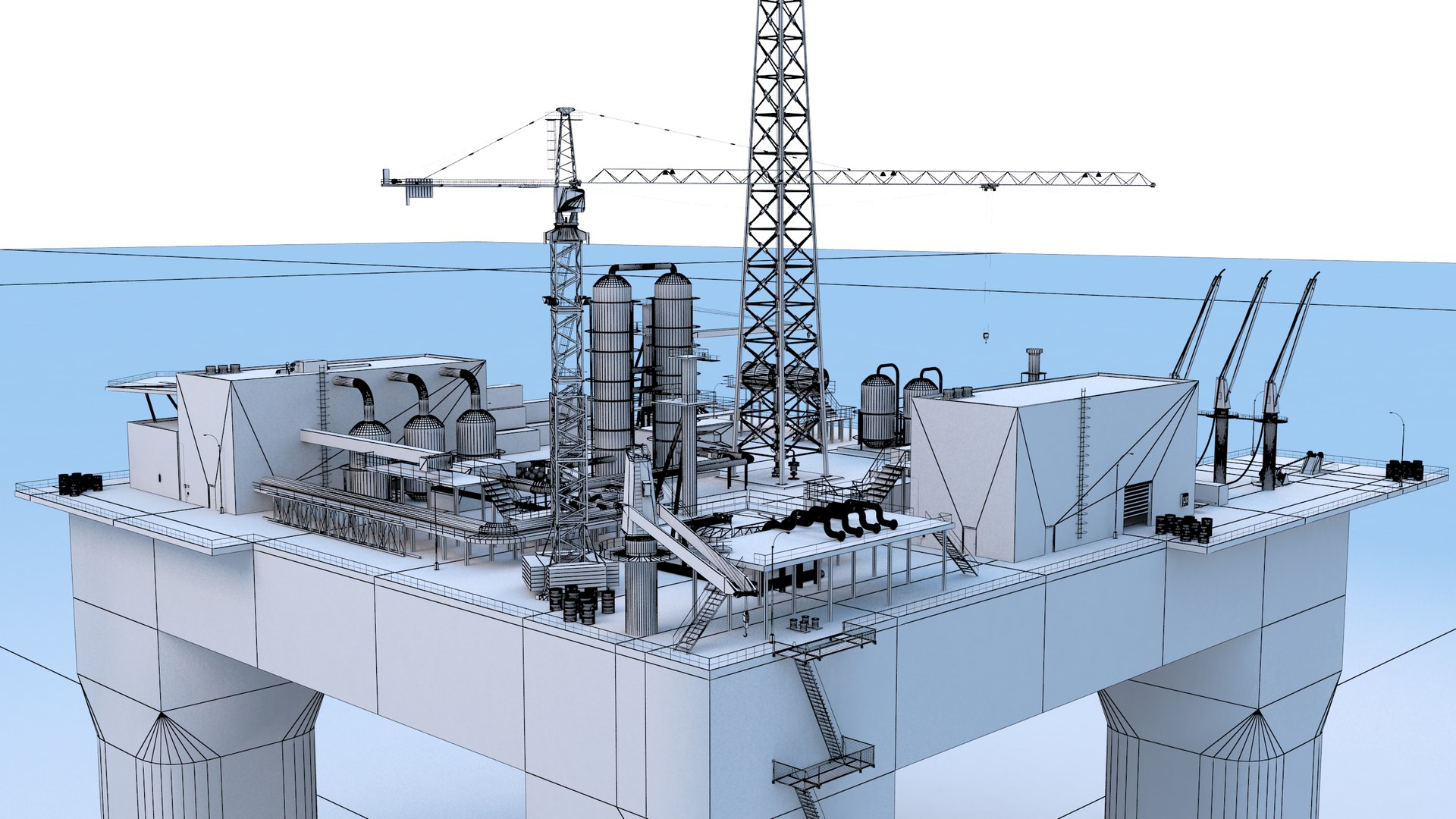 Oil Rig 3D Model - TurboSquid 1706730