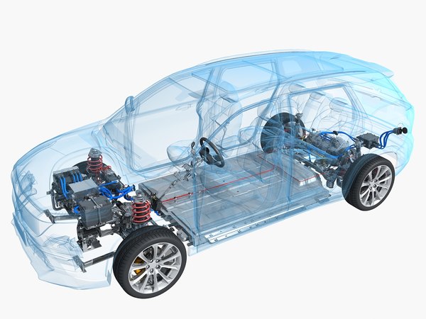 3D Electric Car SUV chassis X-ray - TurboSquid 2038612