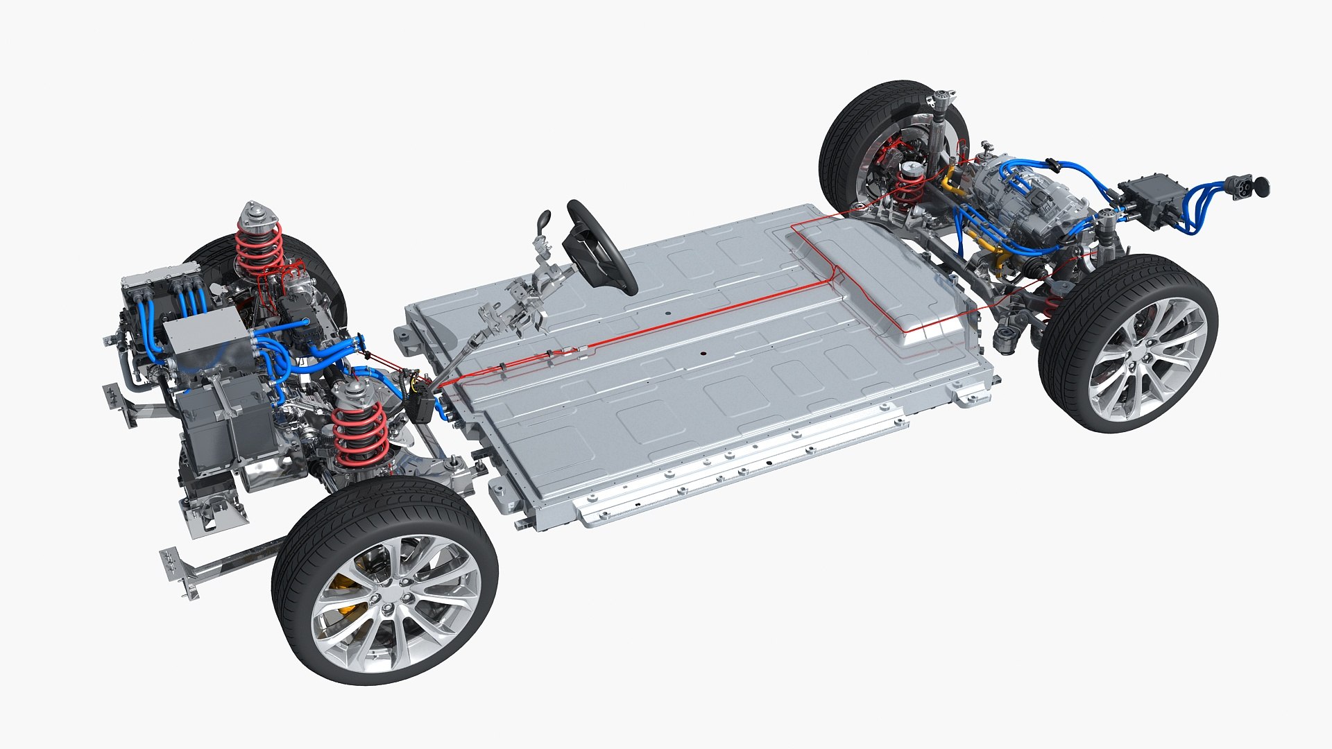 Electric SUV Chassis X-ray 3D Model - TurboSquid 2038424