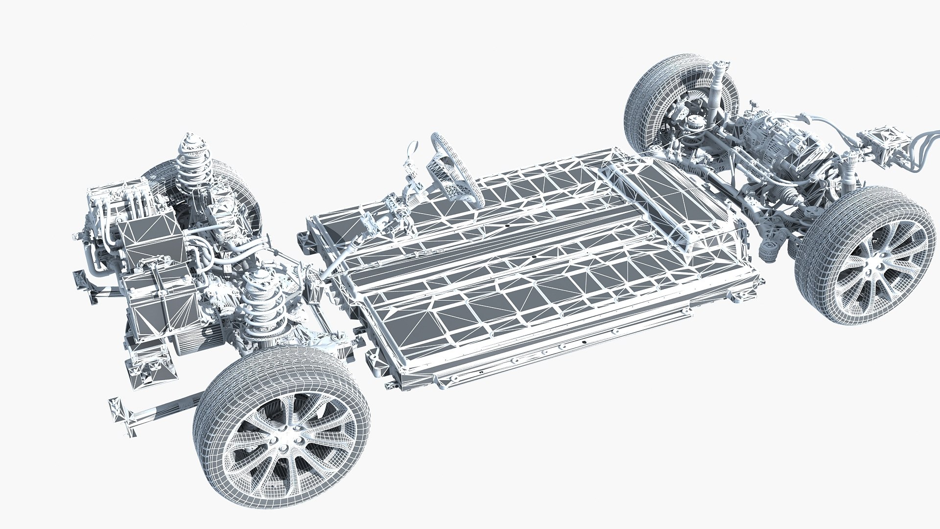 Electric SUV Chassis X-ray 3D Model - TurboSquid 2038424