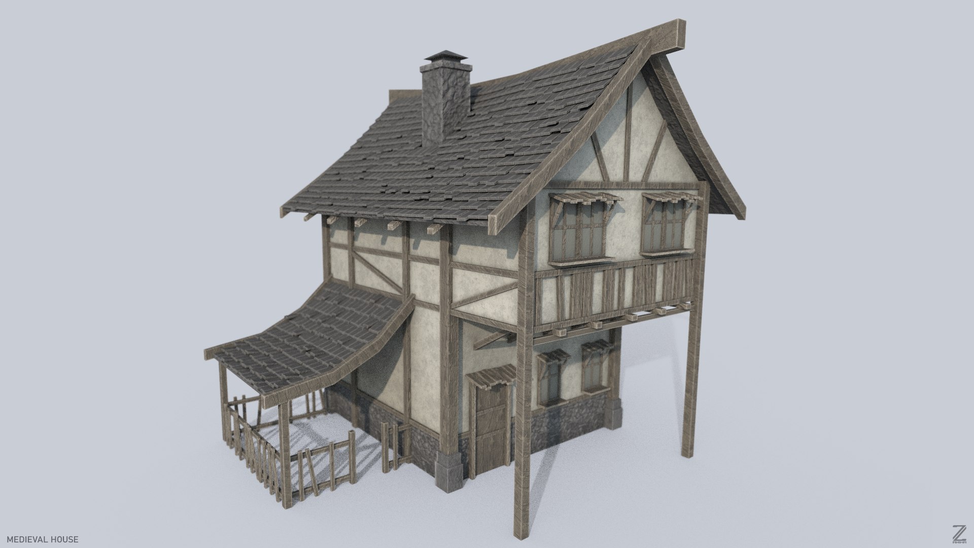 3D Medieval House Model - TurboSquid 2240788