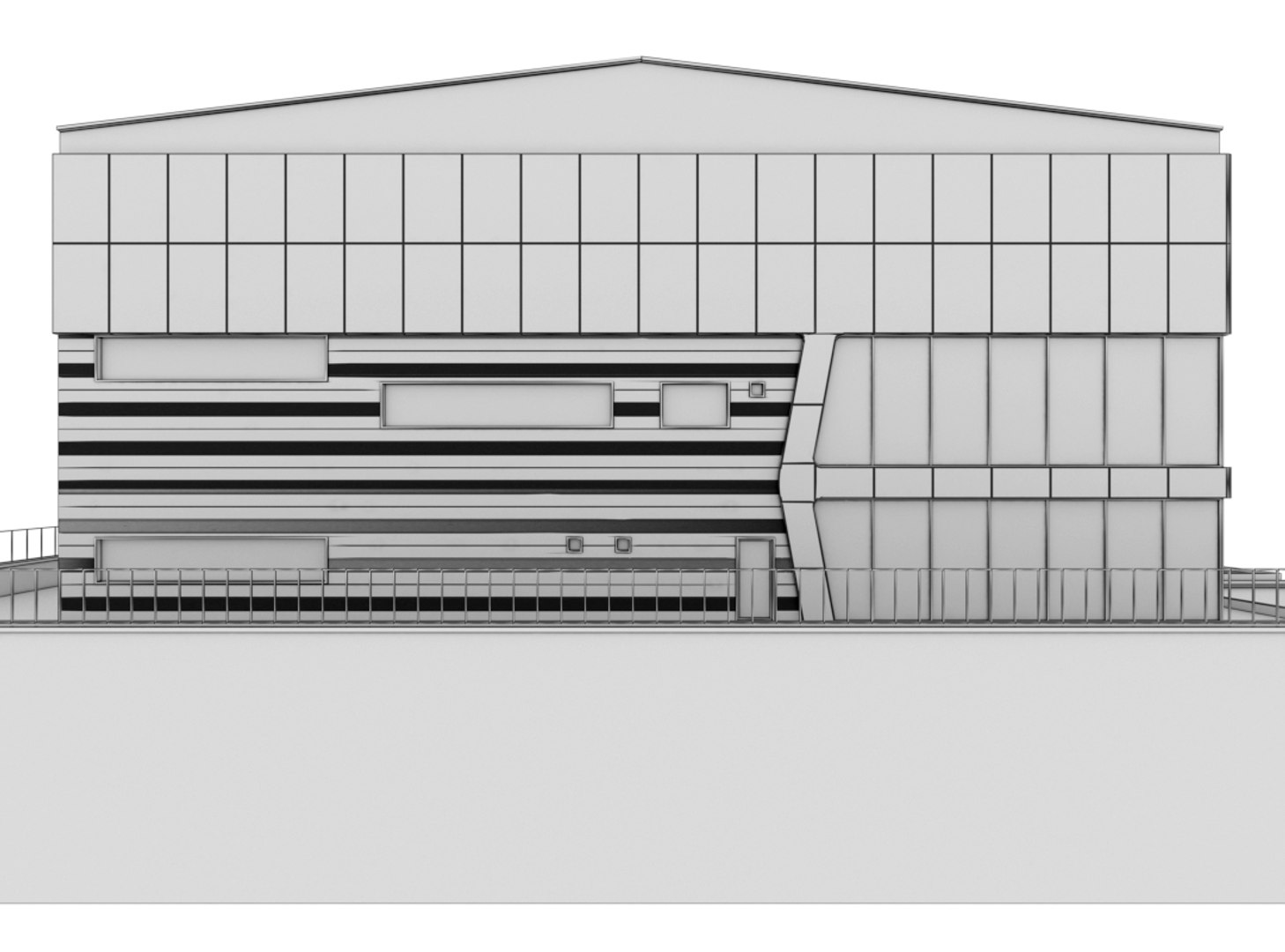 3D factory building composite panel - TurboSquid 1519834