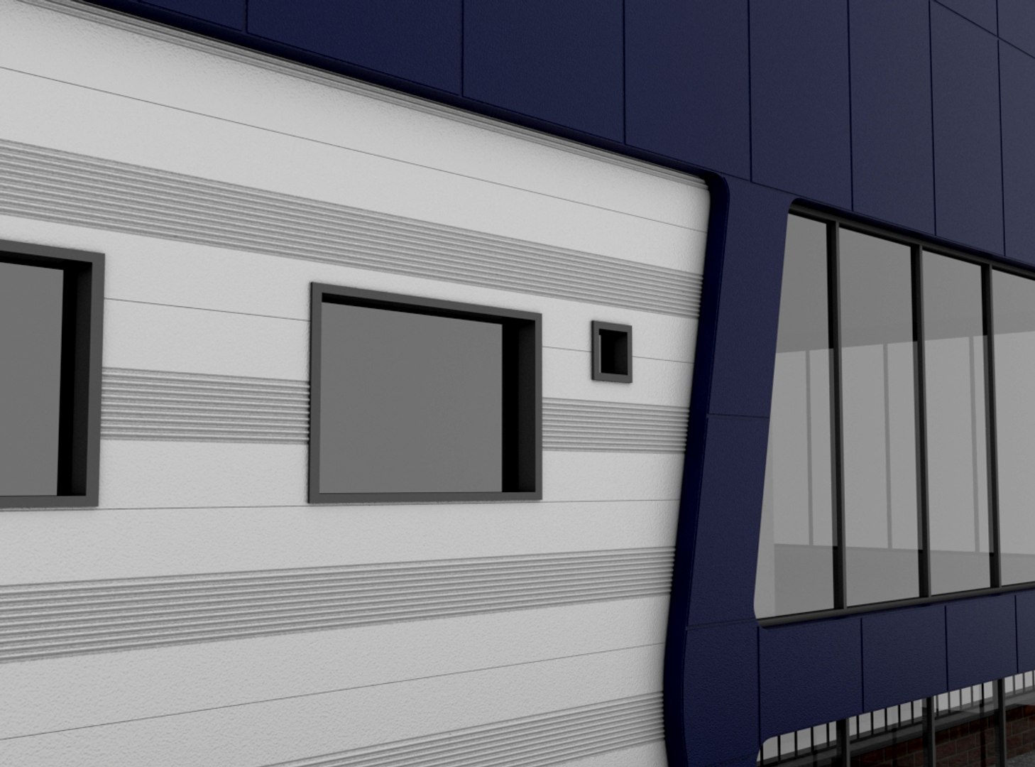 3D factory building composite panel - TurboSquid 1519834