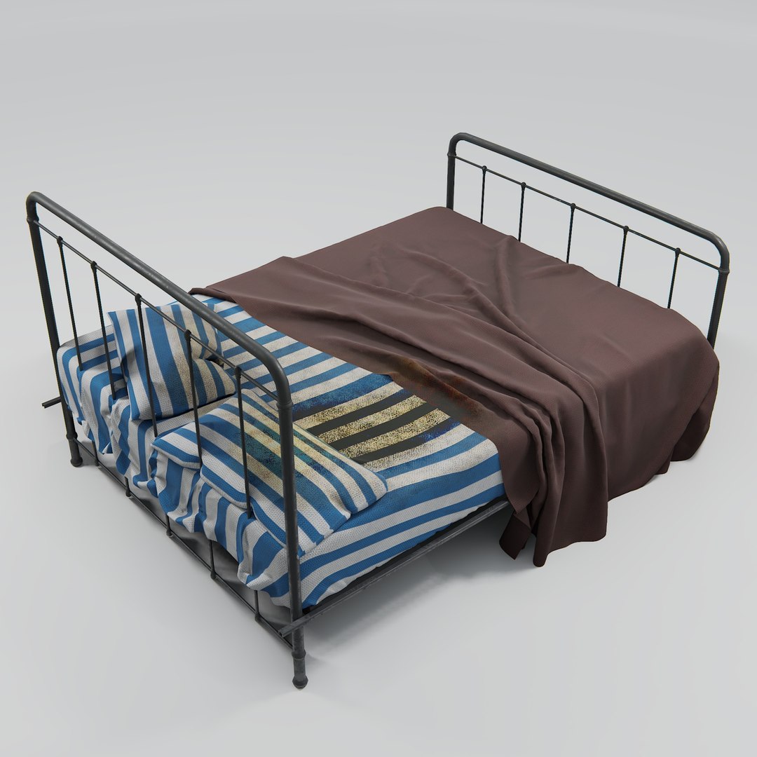 3D stained bed room model - TurboSquid 1622768