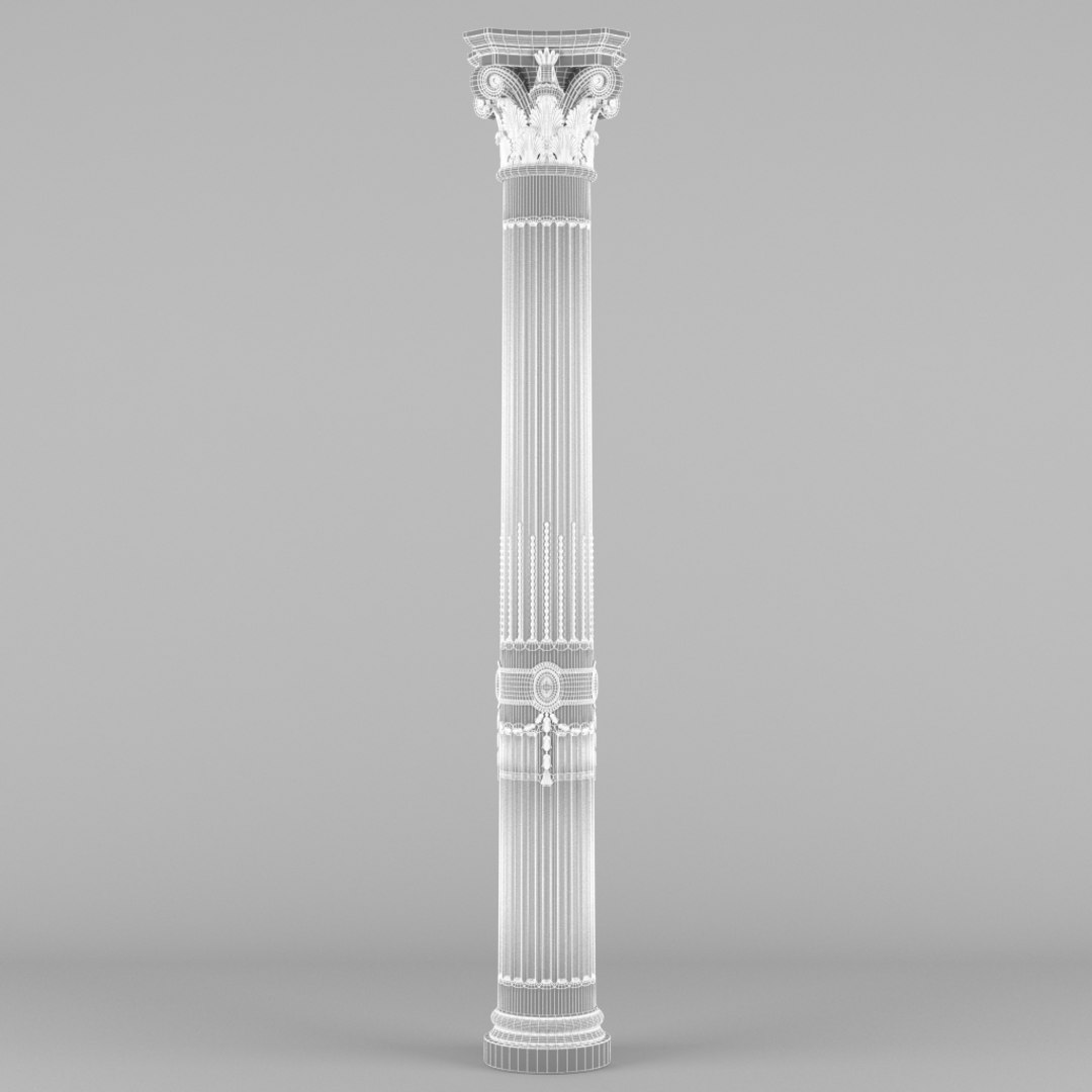 3d Model Classical Column