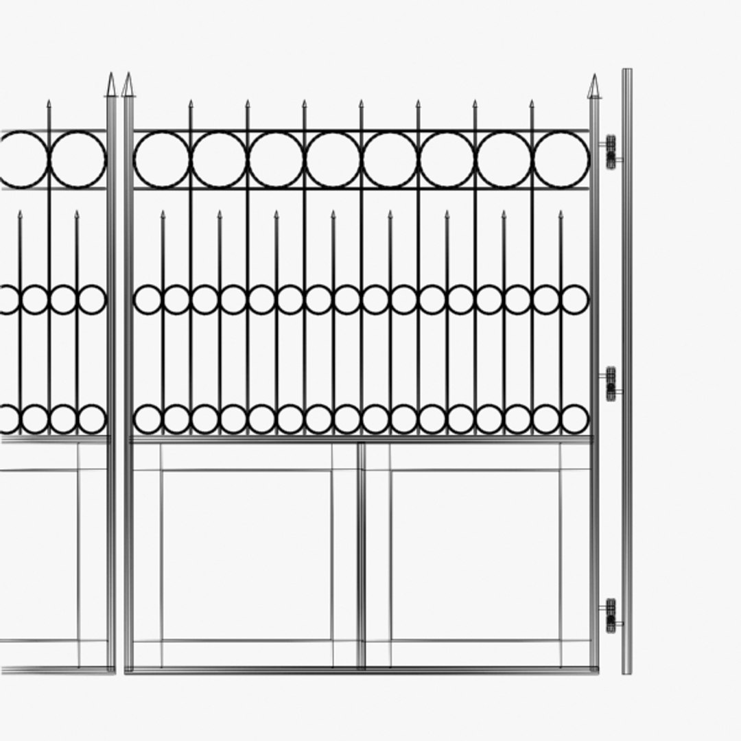 railing gate 3d model