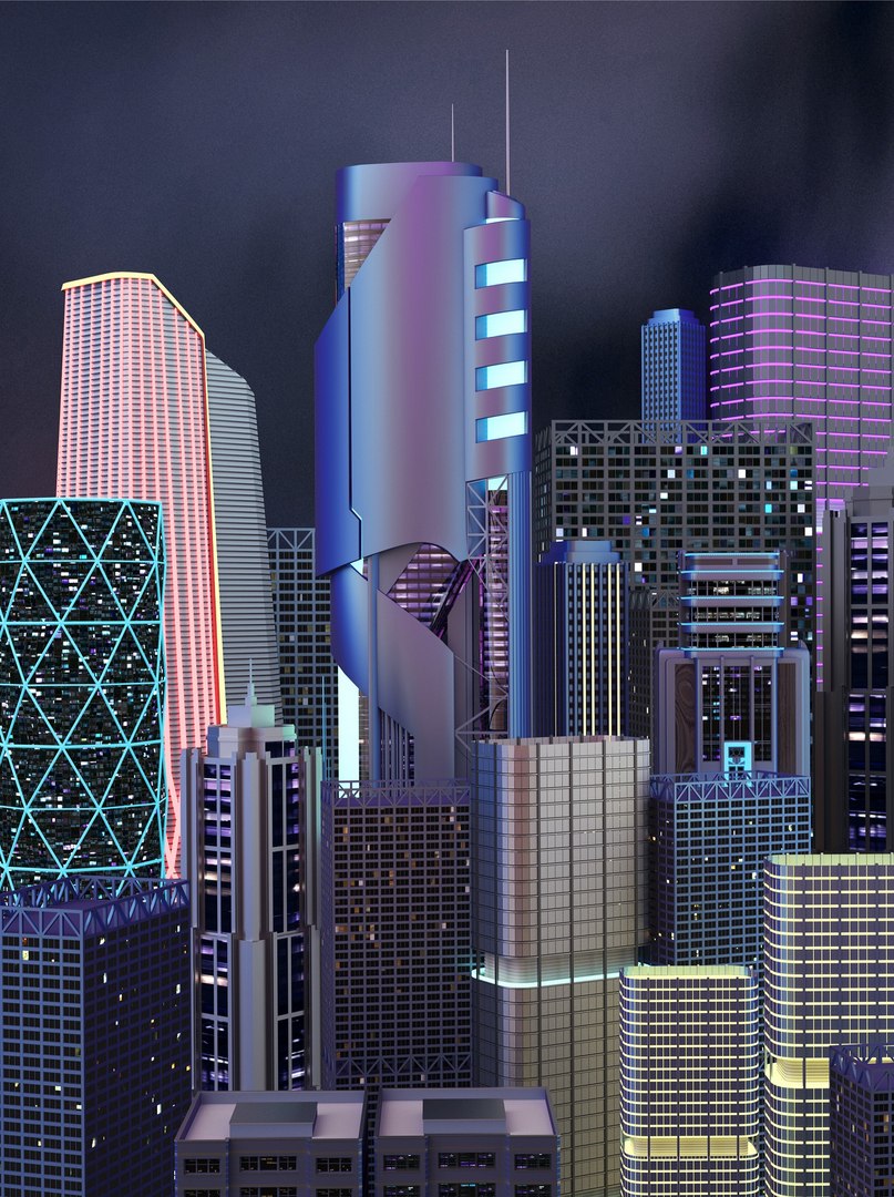 3D Model Meta Universe Future City 3D Model - TurboSquid 2038072