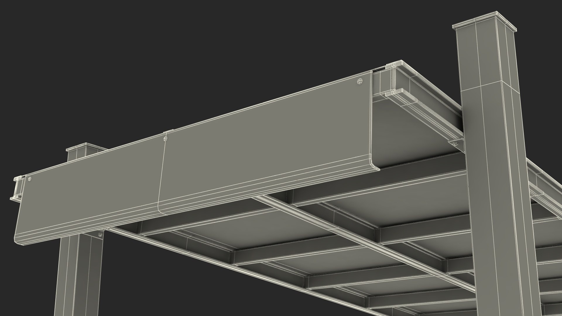 3D Model Covered Shopping Cart Corral - TurboSquid 2031290