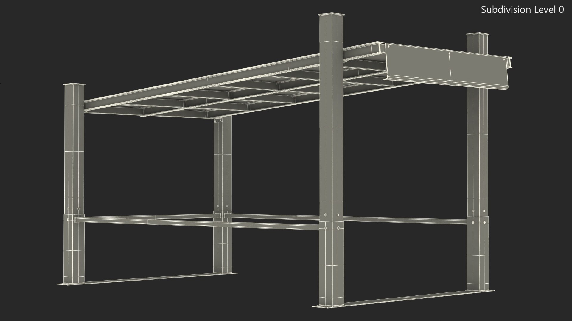 3D Model Covered Shopping Cart Corral - TurboSquid 2031290