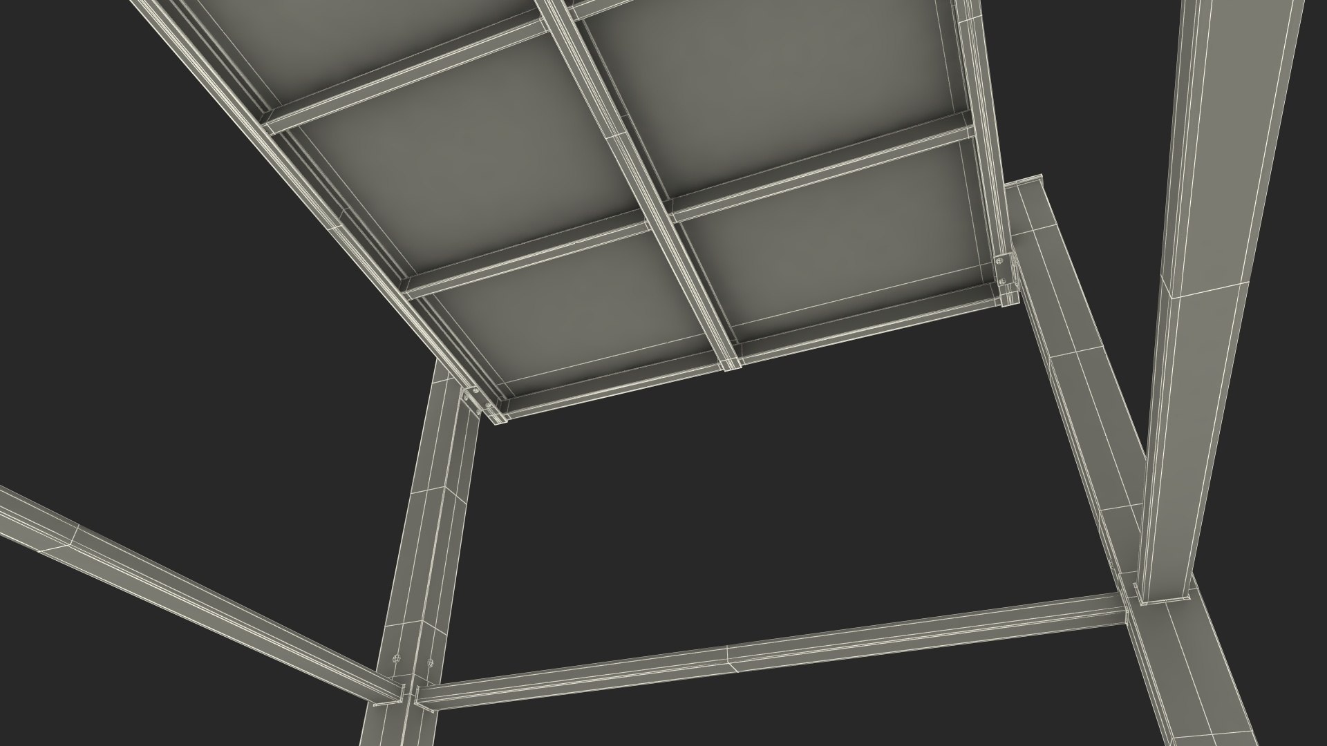 3D Model Covered Shopping Cart Corral - TurboSquid 2031290