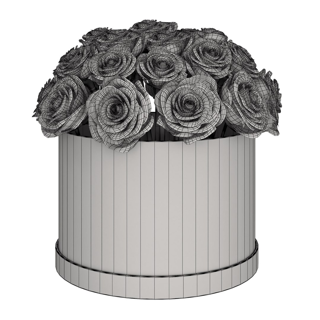 3D Red Roses Box - TurboSquid 1383906
