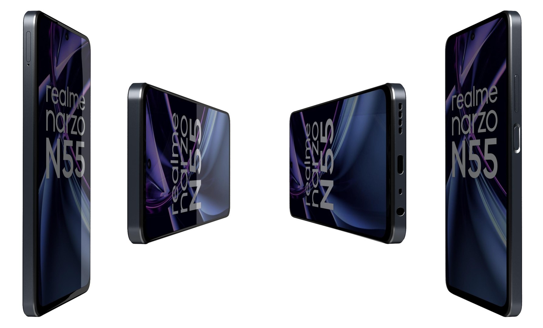 Realme Narzo N55 Black And Blue 3D - TurboSquid 2057306