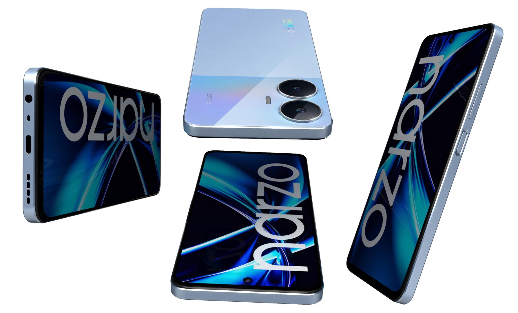 Realme Narzo N55 Black And Blue 3D - TurboSquid 2057306