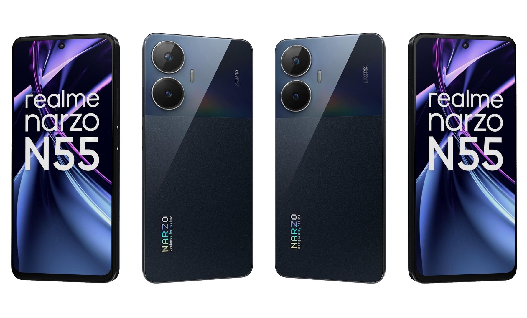 Realme Narzo N55 Black And Blue 3D - TurboSquid 2057306