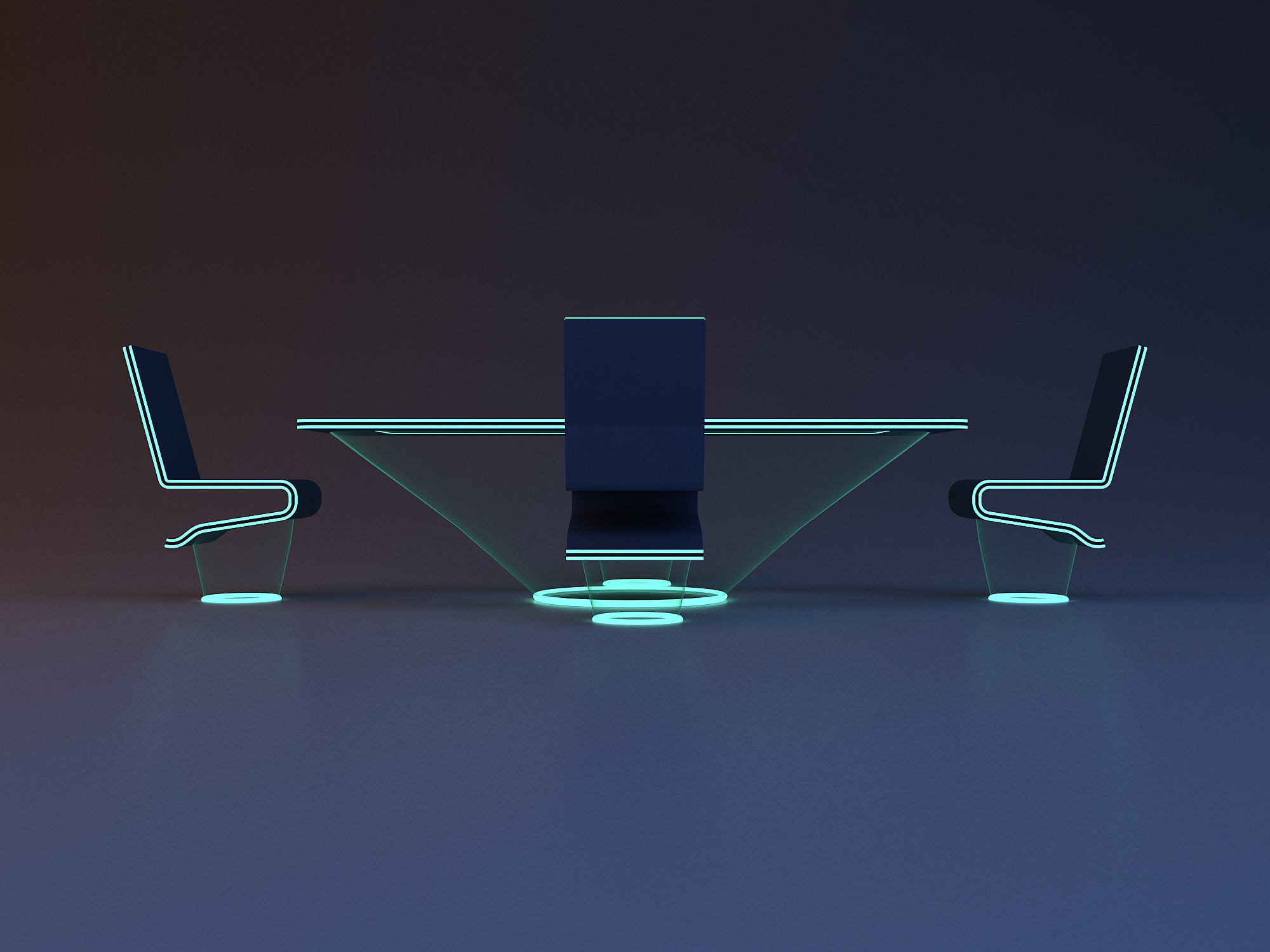 3D Scifi Futuristic office furniture model - TurboSquid 1735867
