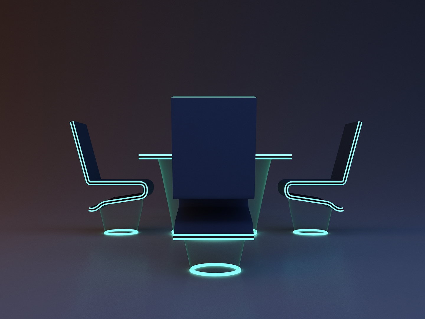 3D Scifi Futuristic office furniture model - TurboSquid 1735867