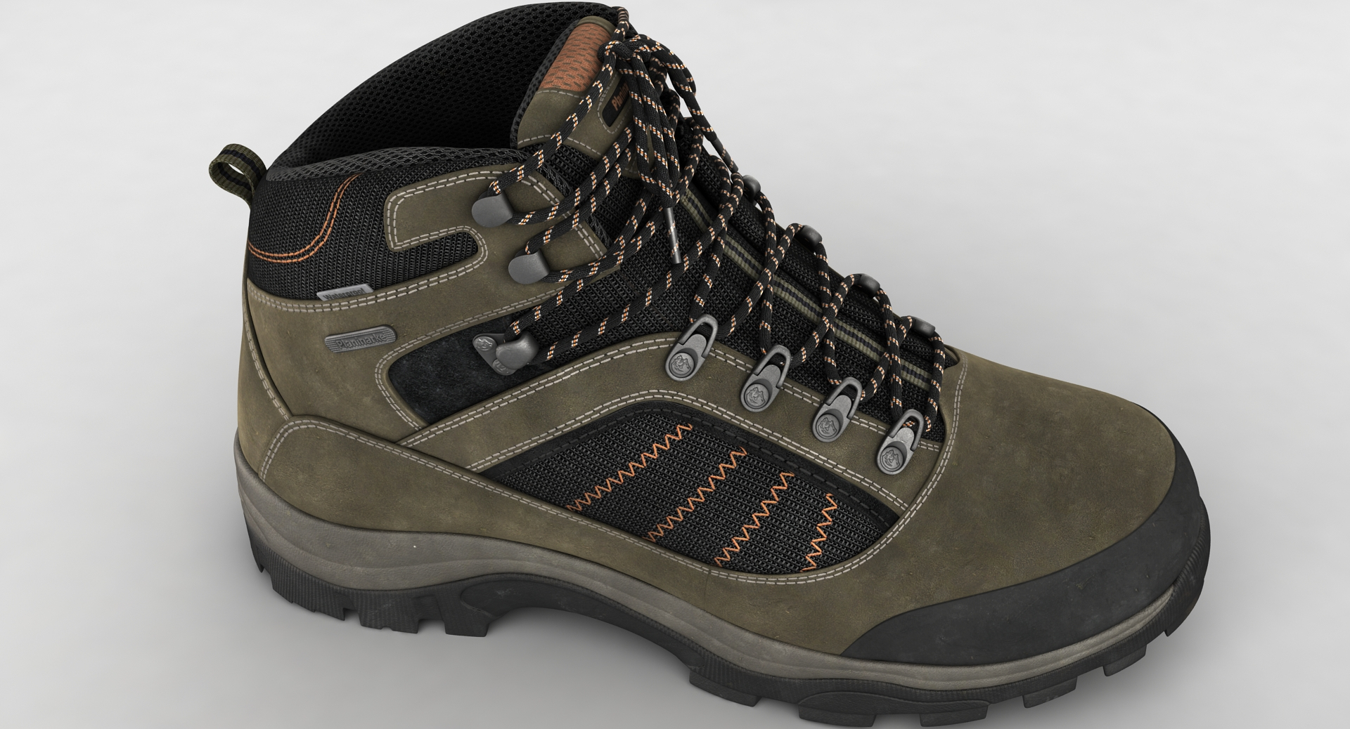 realistic hiking boots 3d max
