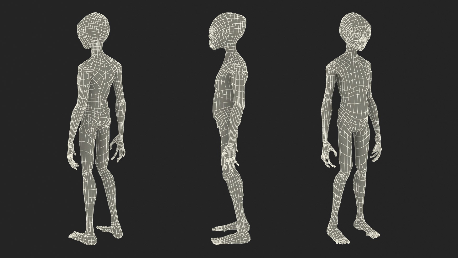 3D Standing Humanoid Alien model - TurboSquid 1871144