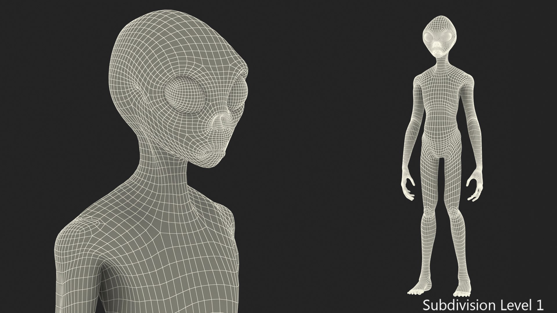 3D Standing Humanoid Alien model - TurboSquid 1871144