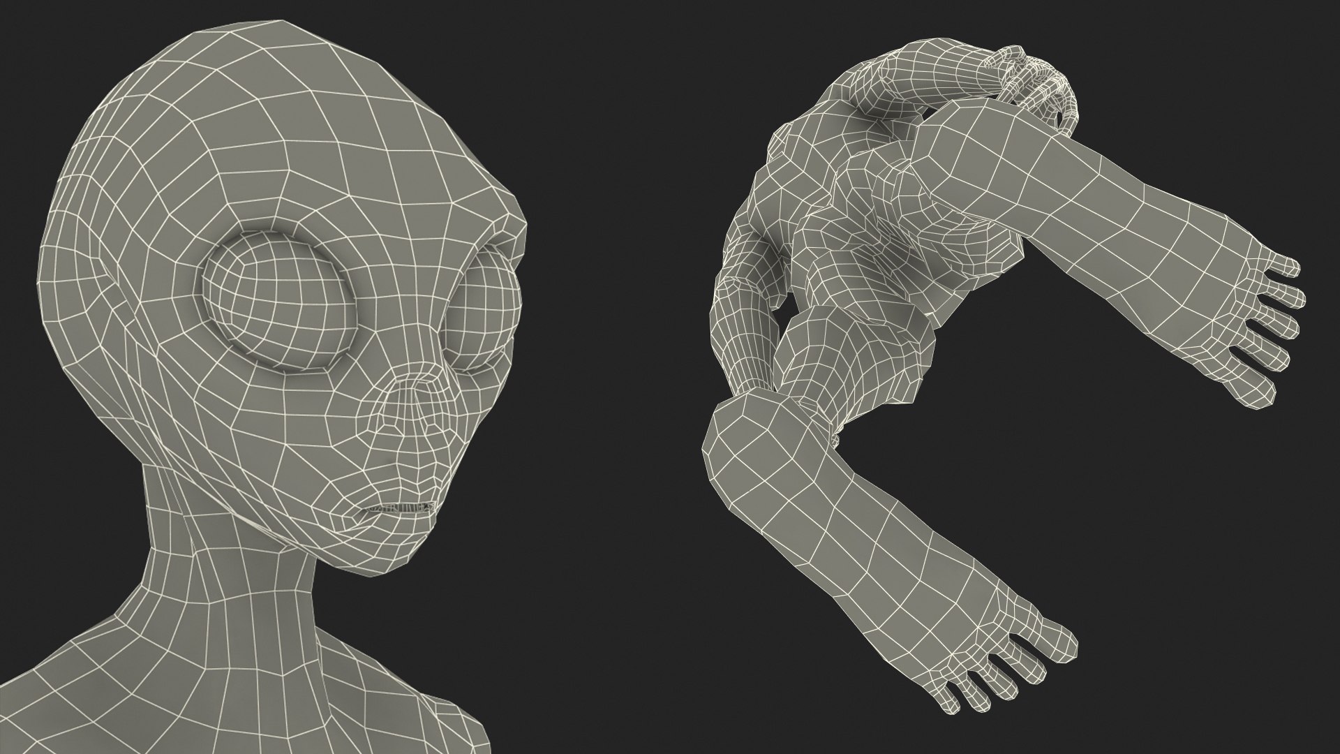 3D Standing Humanoid Alien model - TurboSquid 1871144