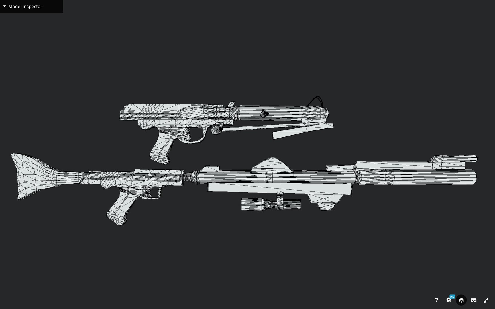 Star Wars Clone Trooper Guns DC-15A 3D Model - TurboSquid 1887233