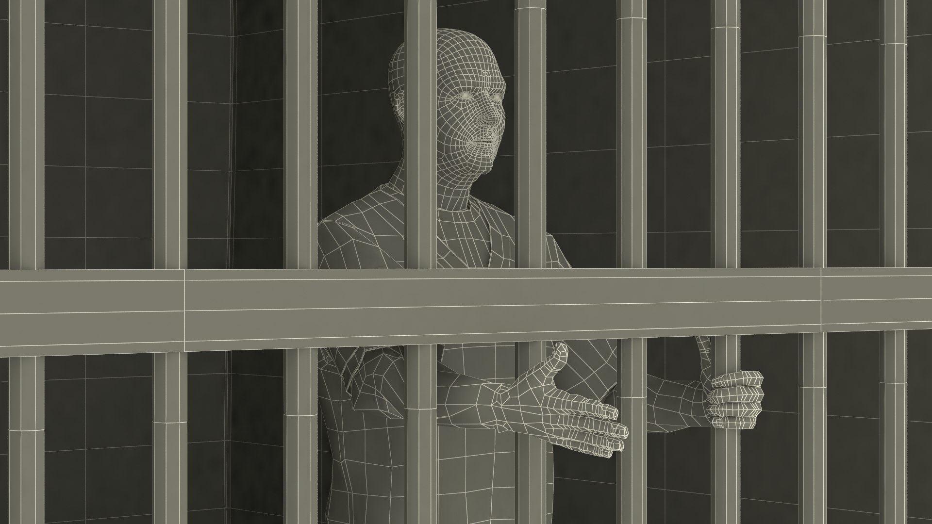 3D Prisoner In Jail Cell Model - TurboSquid 2366366