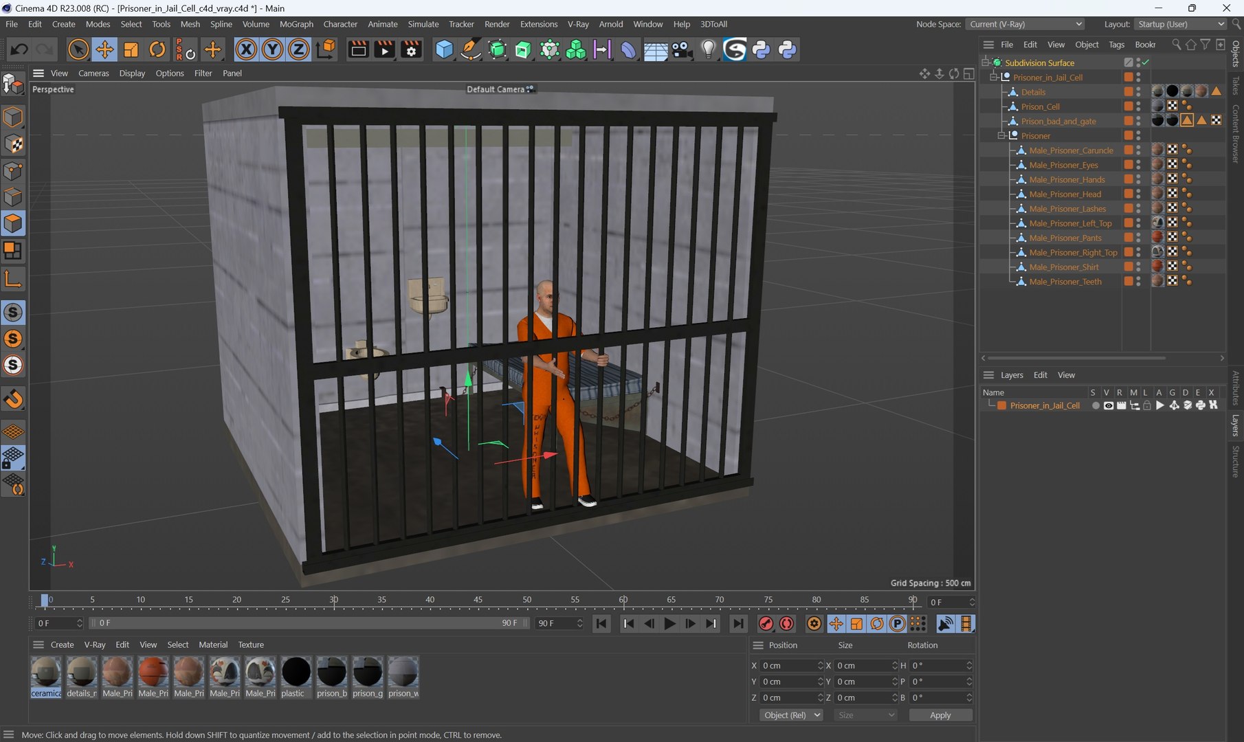 3D Prisoner In Jail Cell Model - TurboSquid 2366366