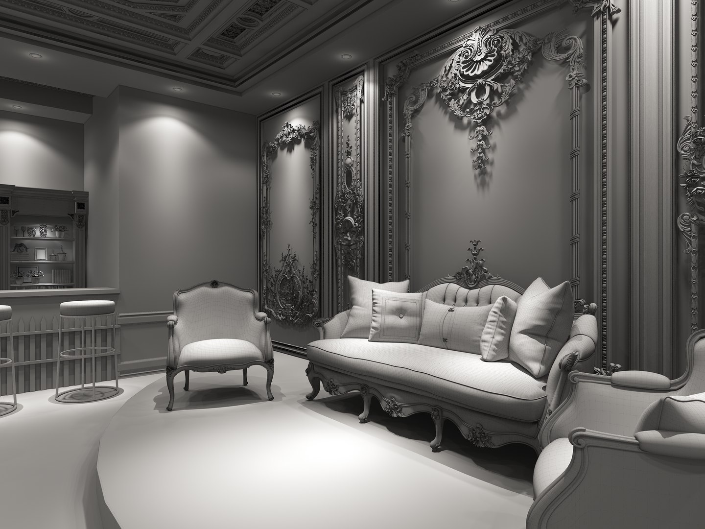 3D British Pub Interior Model - TurboSquid 2342982