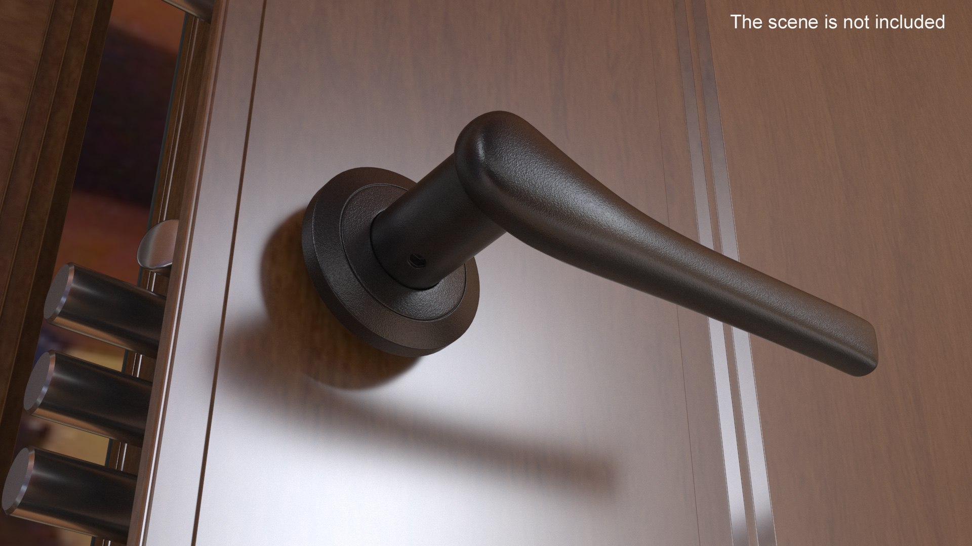 3D Black Curved Door Handles - TurboSquid 1995788
