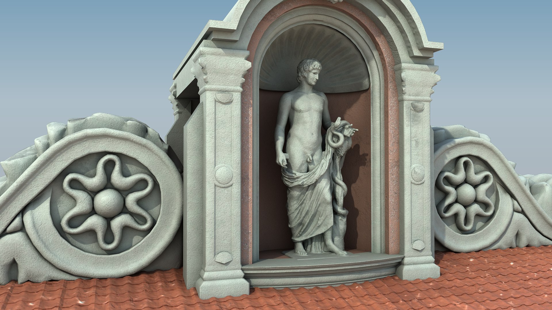 Classic Arch Gate With Pediment Entrance 3D - TurboSquid 2295935