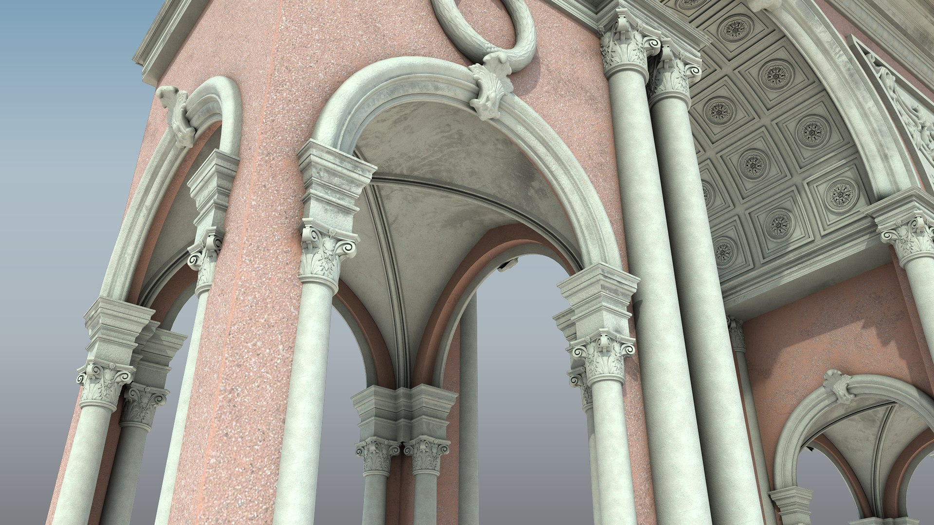 Classic Arch Gate With Pediment Entrance 3D - TurboSquid 2295935