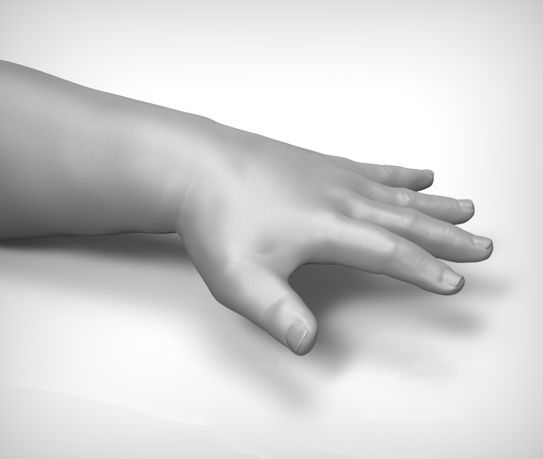beauty child hand 3d model