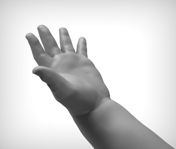 beauty child hand 3d model