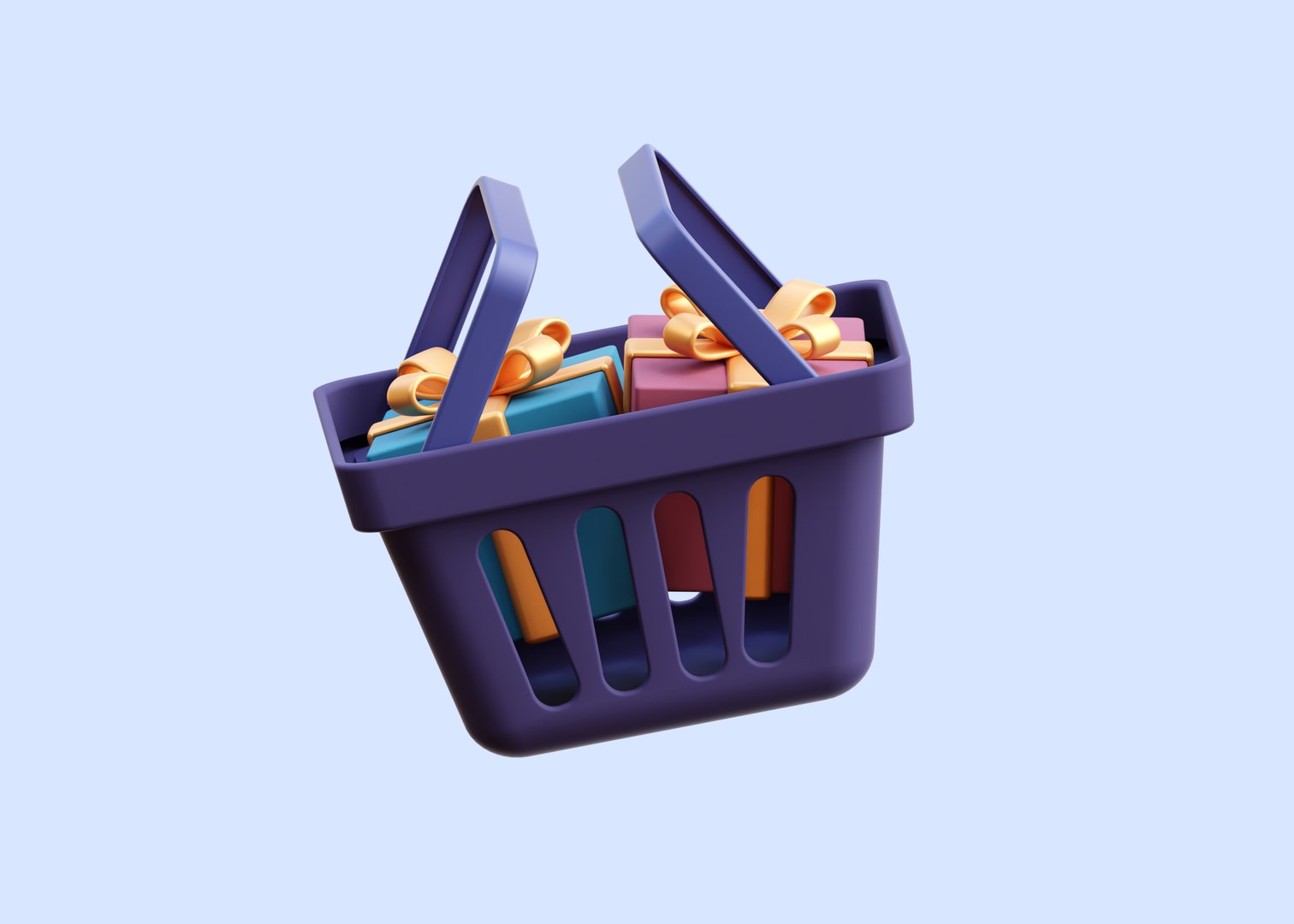 3D Cart Shopping With Gift 3D Illustration - TurboSquid 2230189
