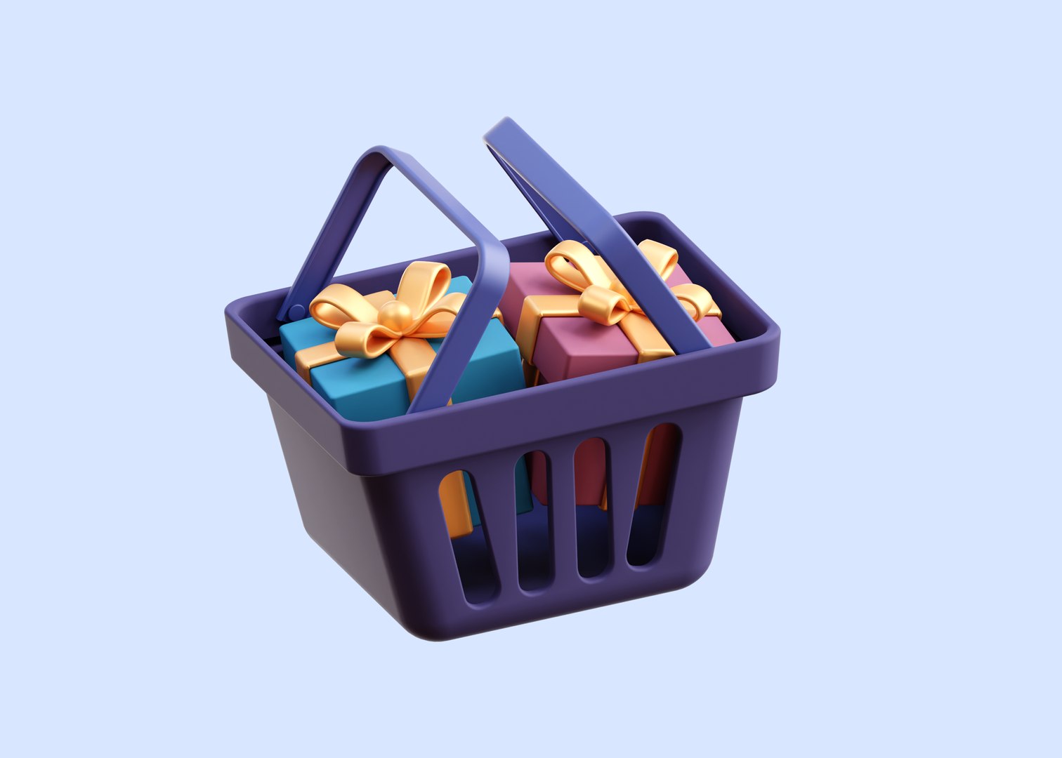 3D Cart Shopping With Gift 3D Illustration - TurboSquid 2230189
